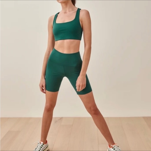 Reformation | Shorts | Nwt Reformation Ecomove High Rise 7 Bike Short Pine Green Size Xs | Poshmark